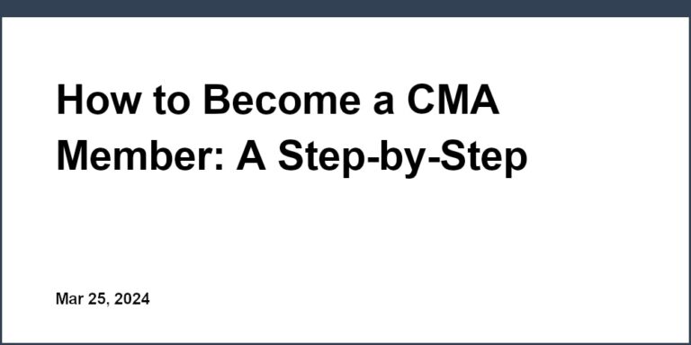 How to Become a CMA Member: A Step-by-Step Guide – ProGrowth